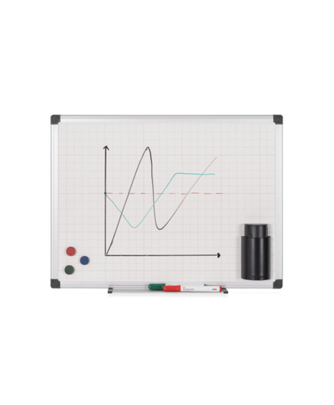 Maya Gridded Aluminium Framed Whiteboard
